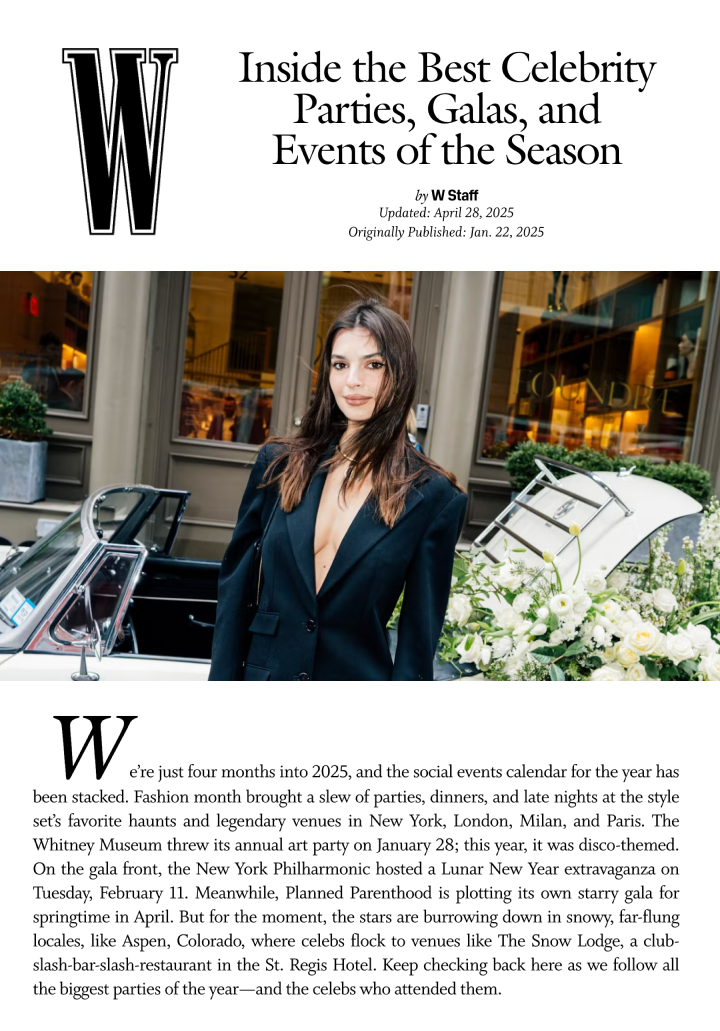 Inside the Best Celebrity Parties, Galas, and Events of the Season