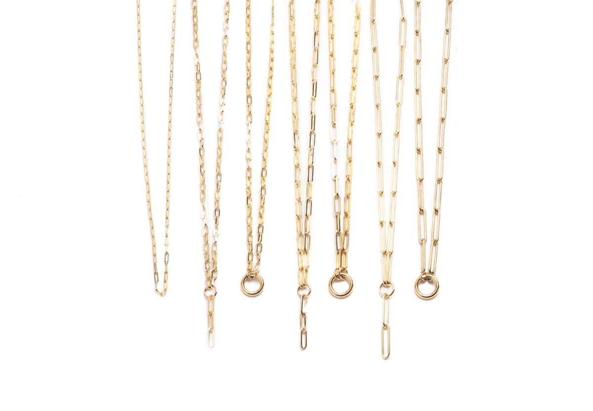 Clip Chain Necklaces | 18K Gold Luxury Designer Paper Clip Necklaces ...