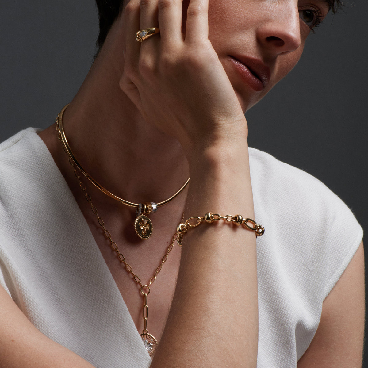 18K Yellow Gold Orbit Bracelet | FoundRae in 18K Yellow Gold | FoundRae