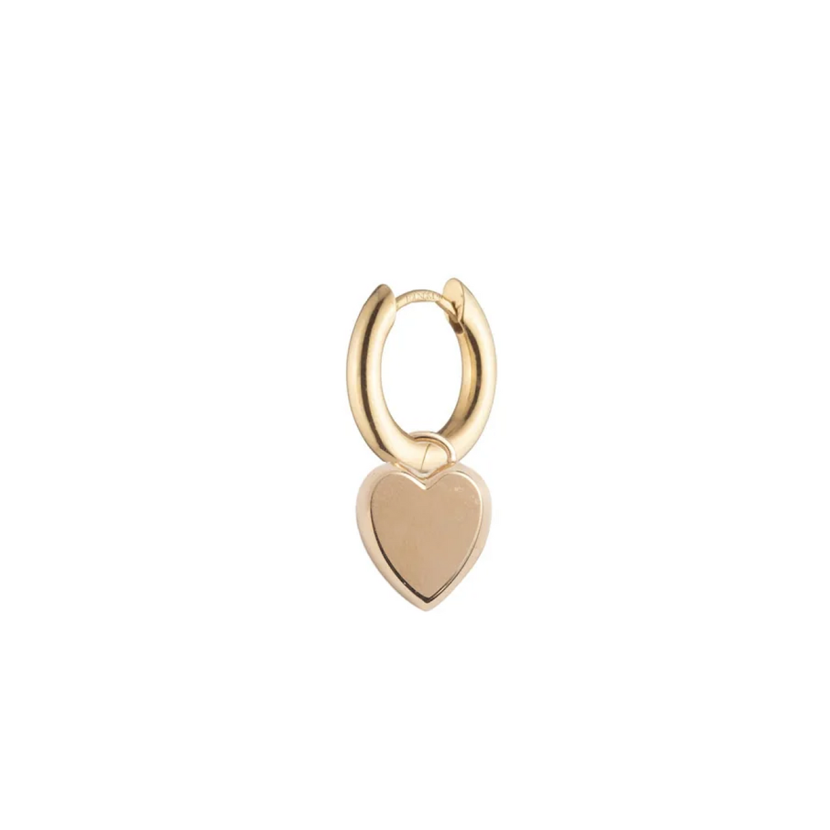 Women's 18K Gold Heart Hoop Earrings | FoundRae in 18K Yellow Gold ...