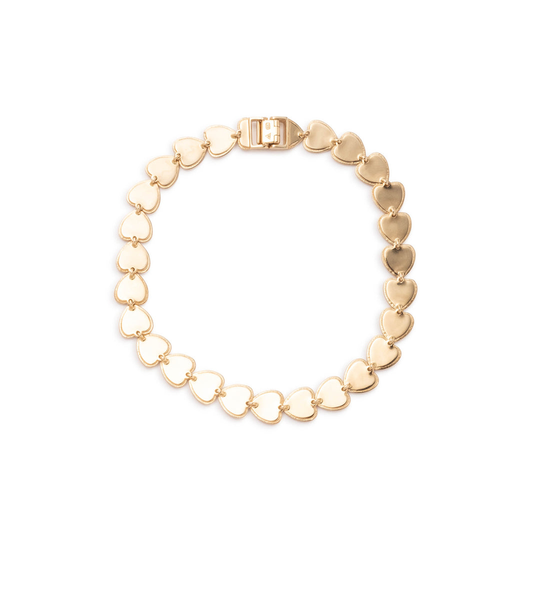 18K Yellow Gold Heart Token - Love : Small Heart Bracelet | FoundRae