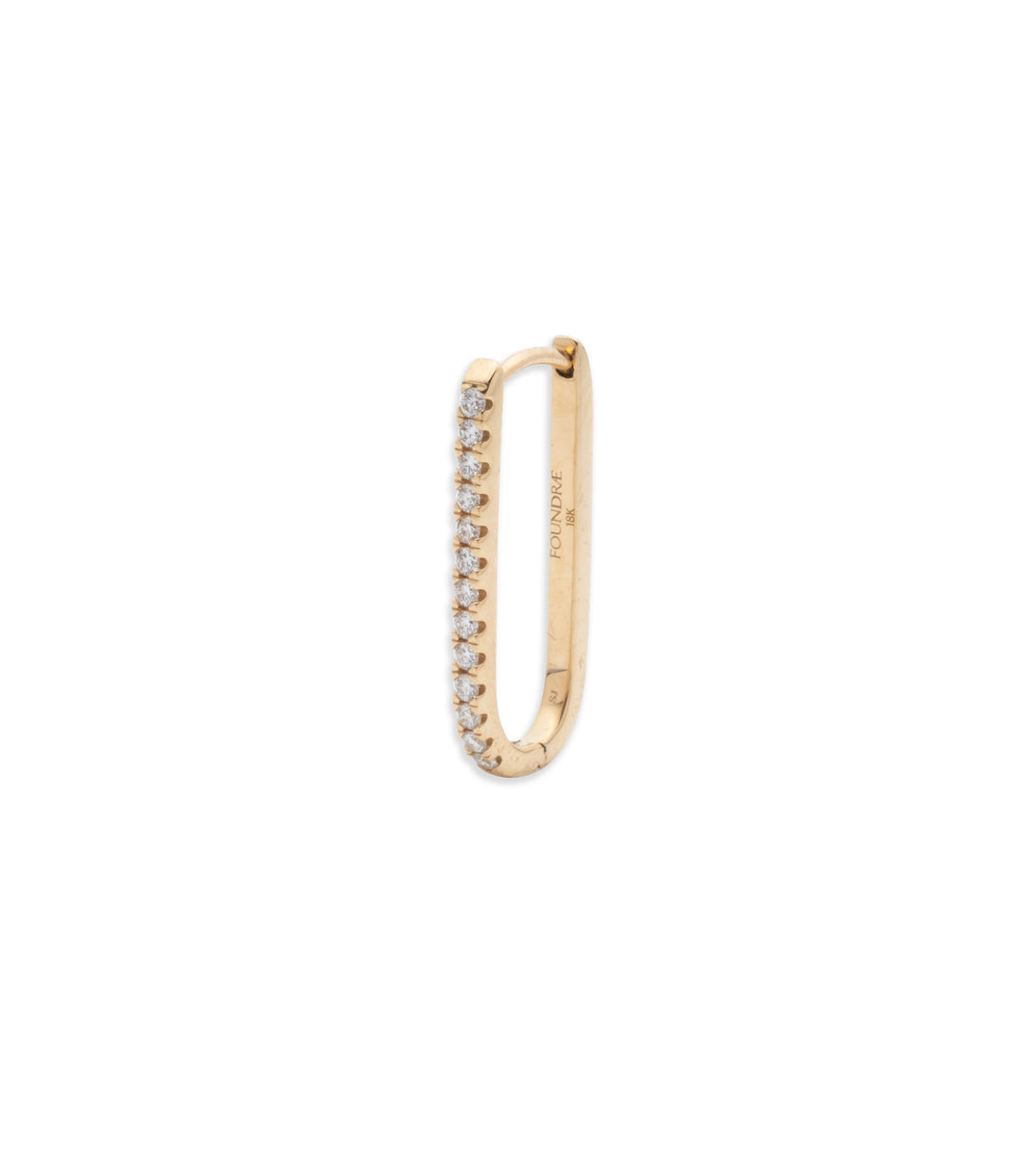 18K Yellow Gold Petite Pave Fob Earring – FoundRae