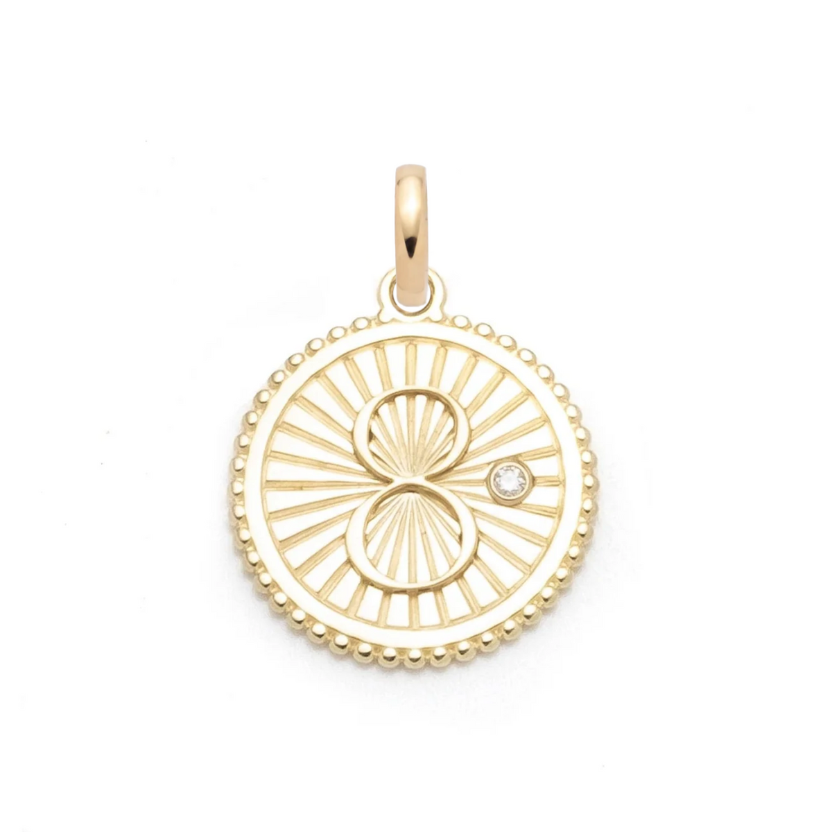 Karma Medium Medallion | 18K Gold Diamonds | FoundRae | FoundRae