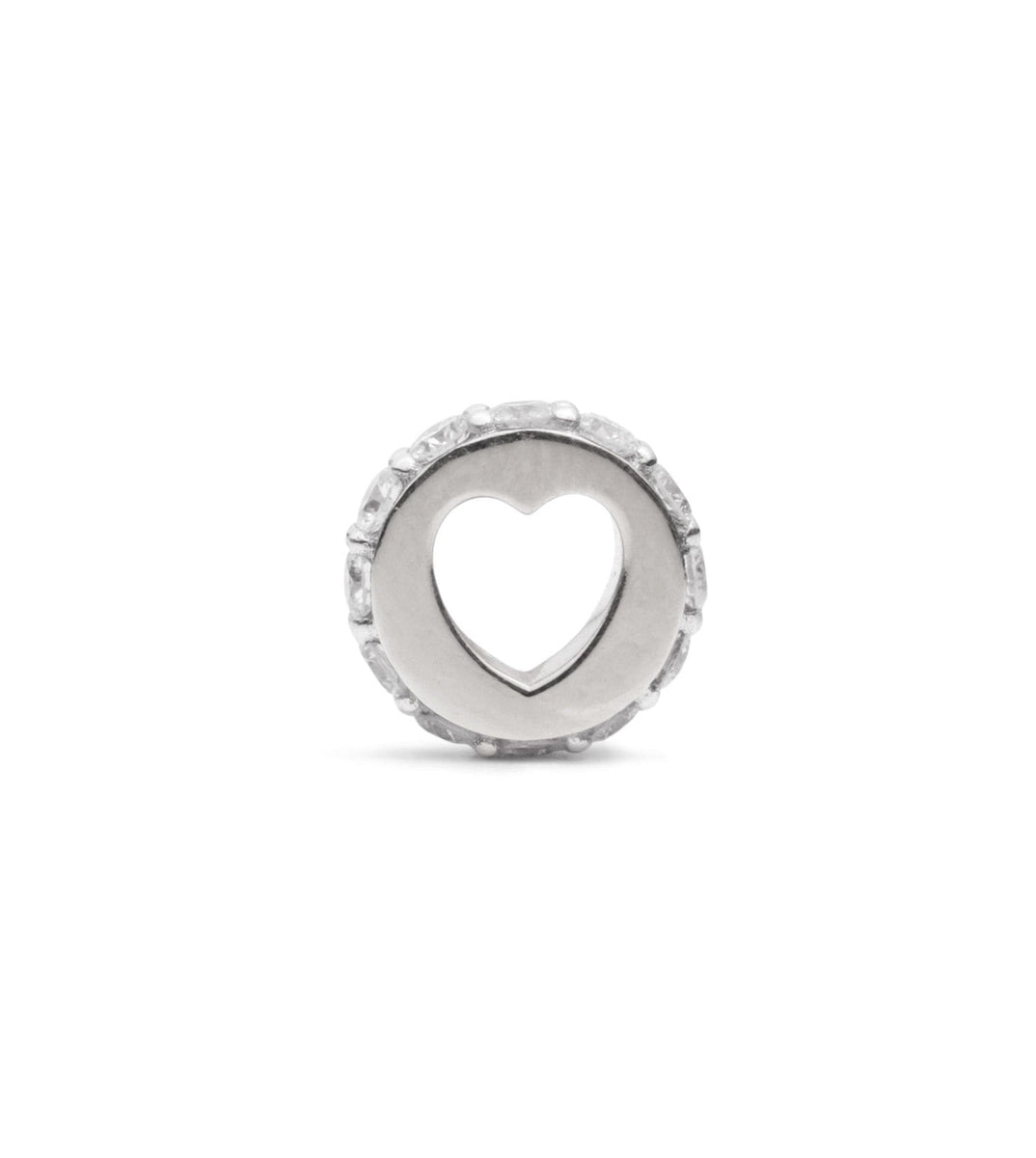 Pave Diamond Side - Love : Heart Beat White Gold – FoundRae