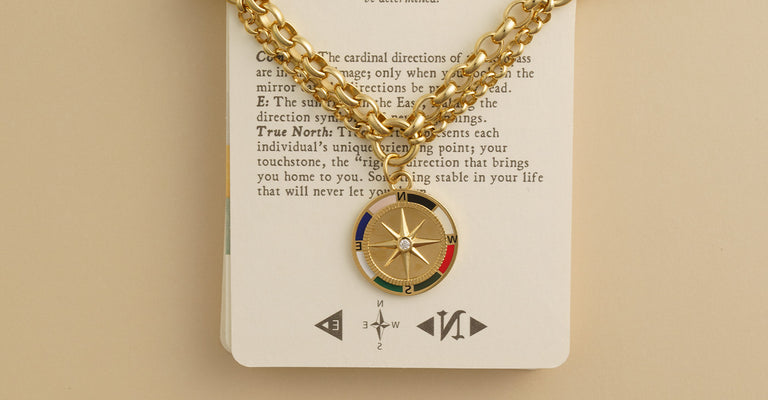 18K Gold Internal Compass Medallions – FoundRae