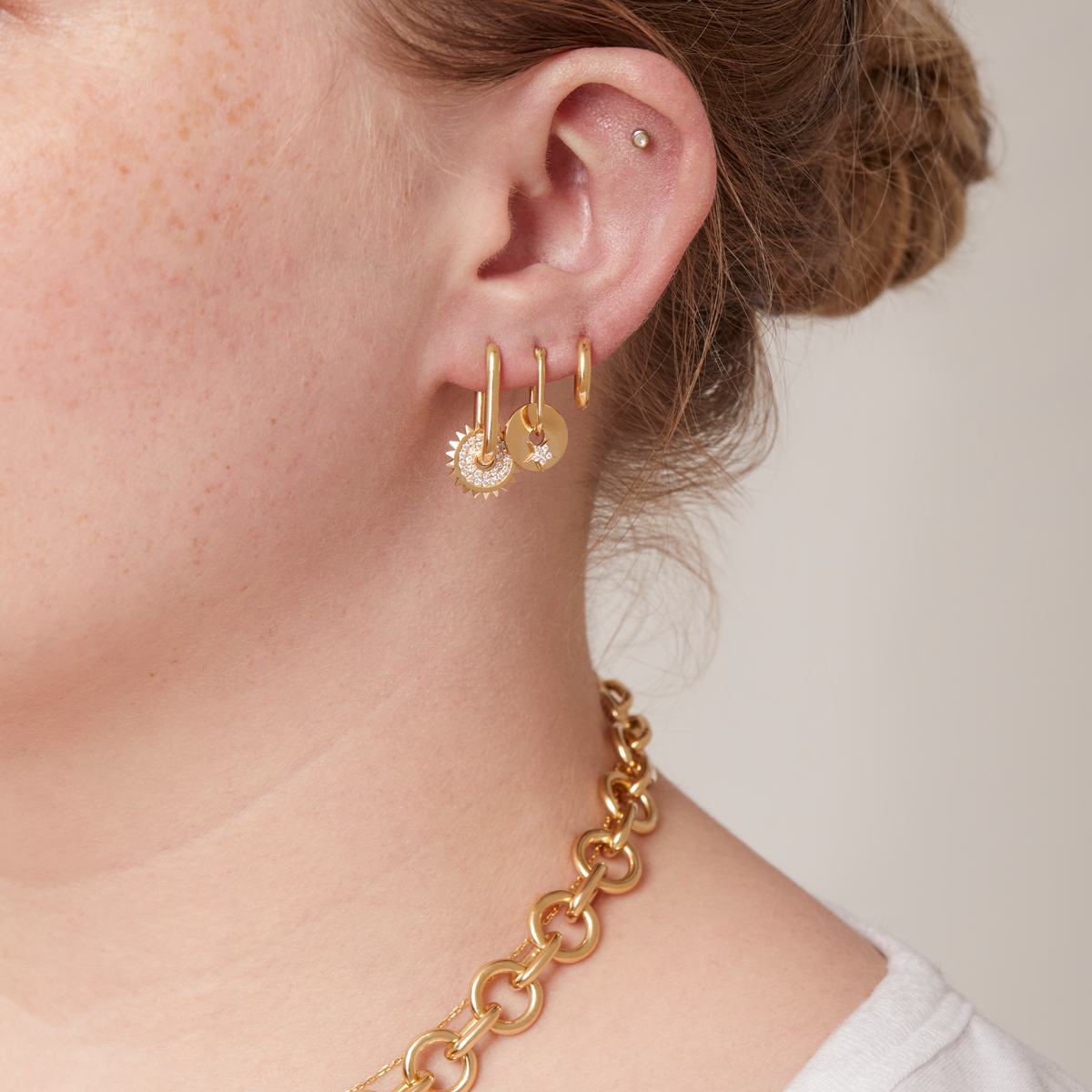 18K Yellow Gold Small Chubby : Ear Fob | FoundRae