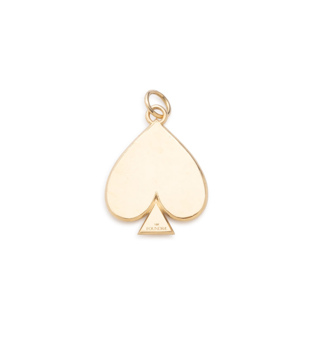 18K Yellow Gold Custom Radiating Spade Medium Medallion with Diamond ...