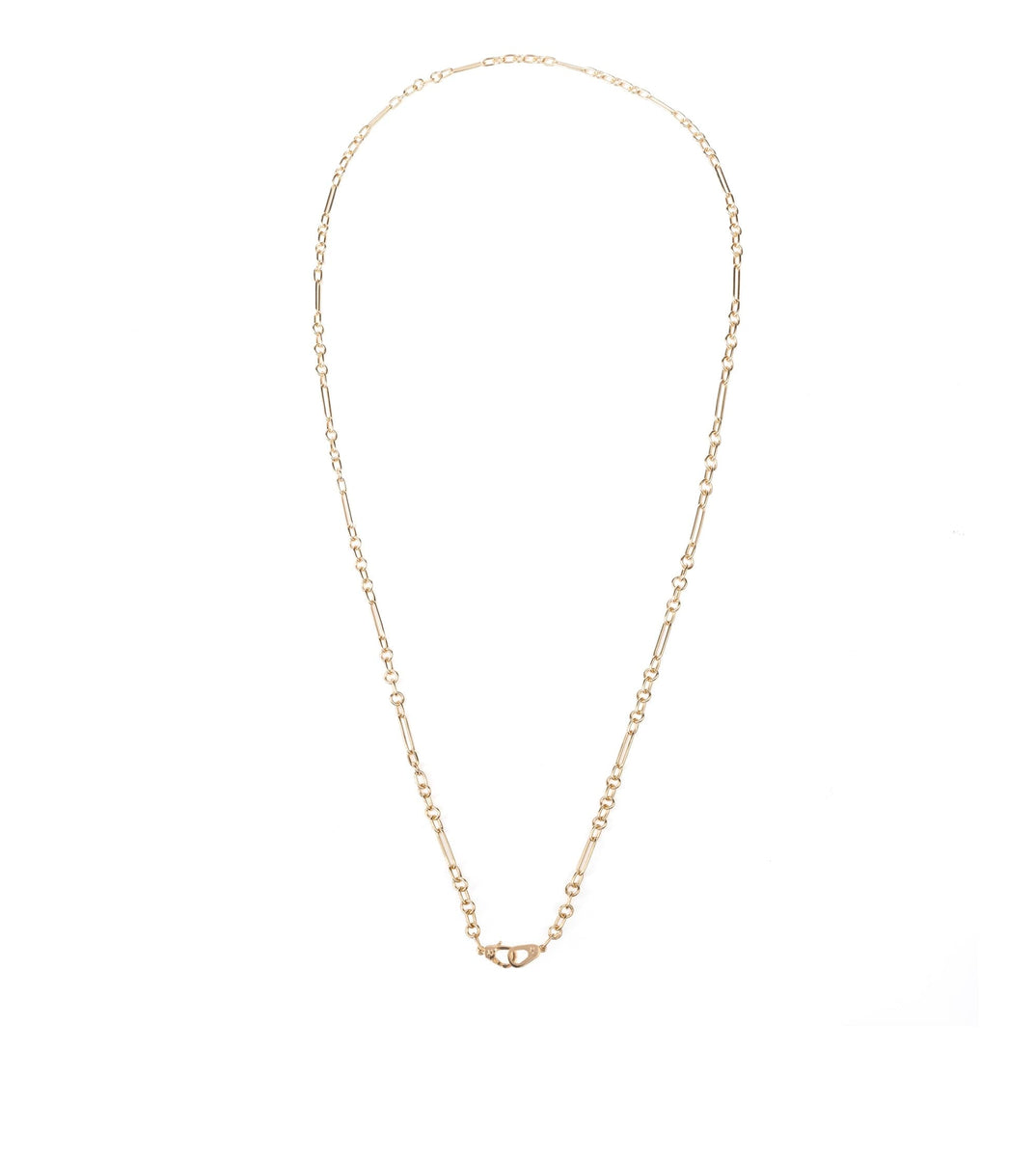 18K Yellow Gold Sister Hook : 36" Small Mixed Clip Chain | FoundRae