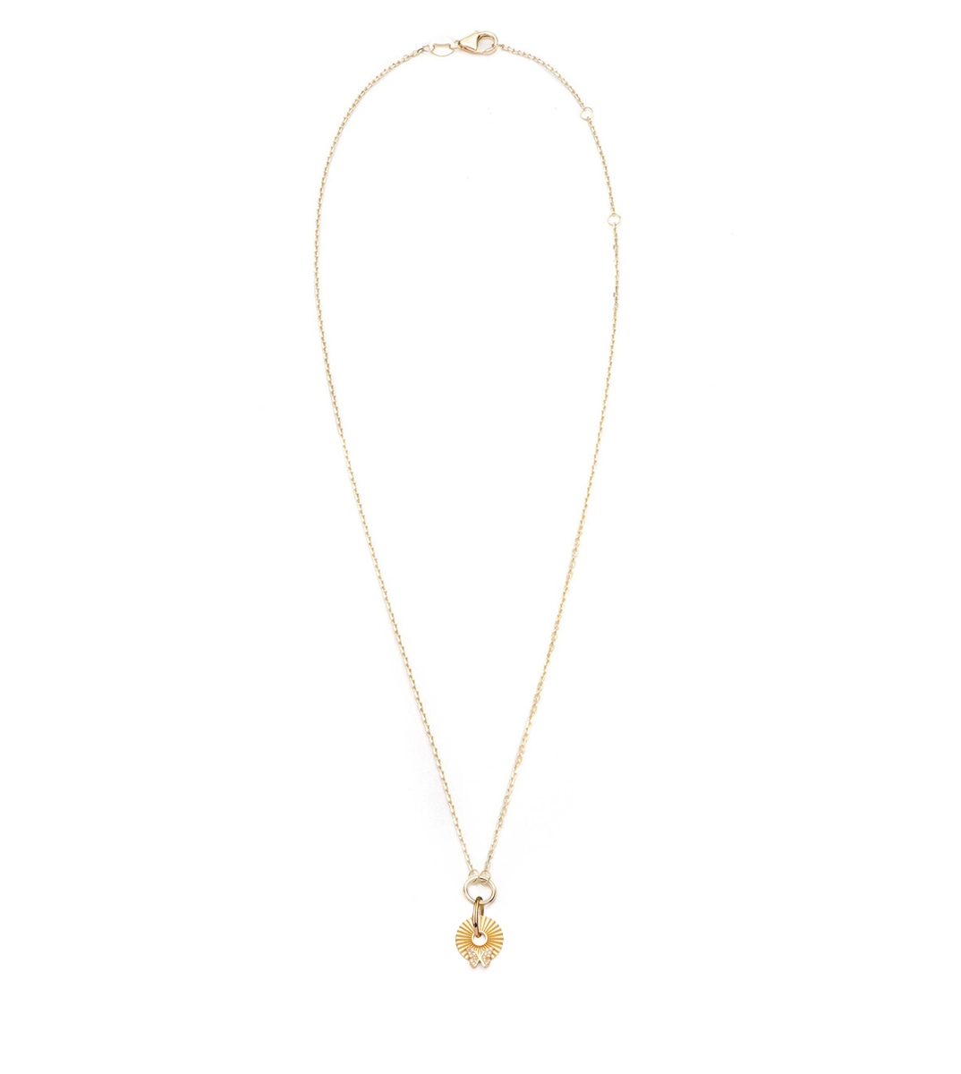 Butterfly - Reverie : Gold Symbol Disk Necklace in 18K Yellow Gold ...