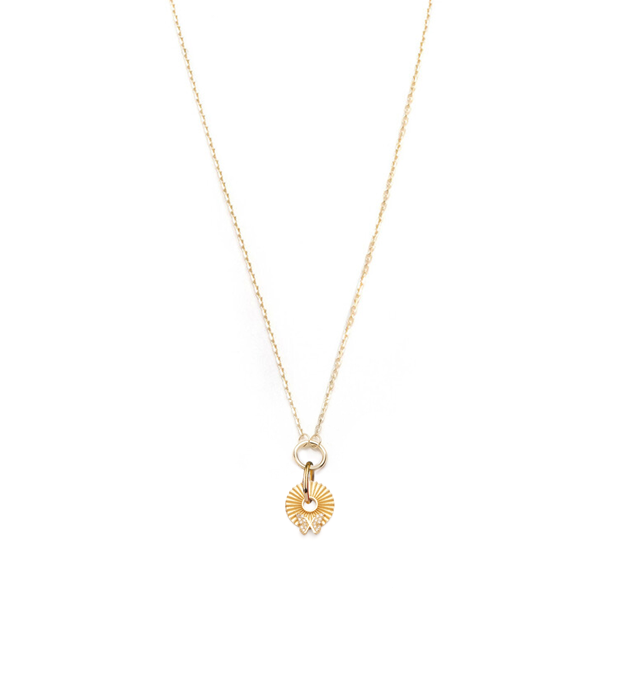 18K Yellow Gold Butterfly - Reverie : Gold Symbol Disk Necklace – FoundRae