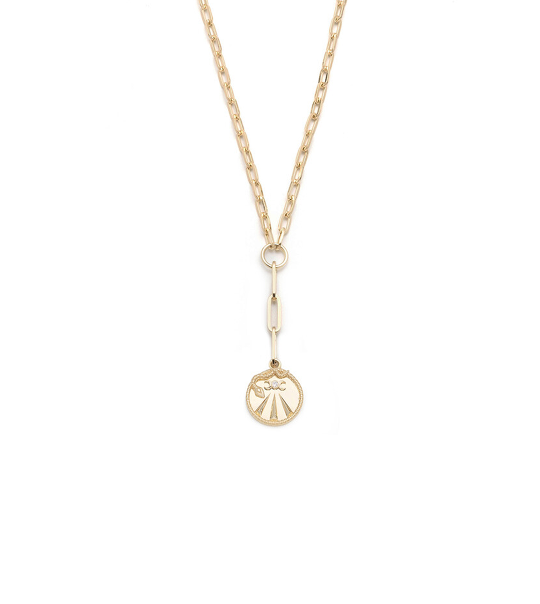 Mind Body Soul Chain Extension Necklace & Medallion with Diamond in 18K ...