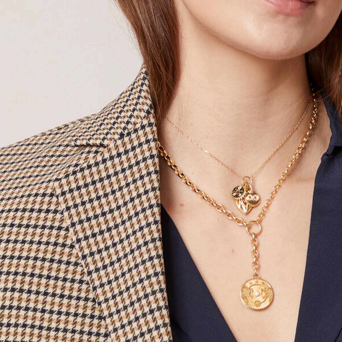 18K Yellow Gold Strength Specialty Medallion : Heavy Mixed Belcher ...