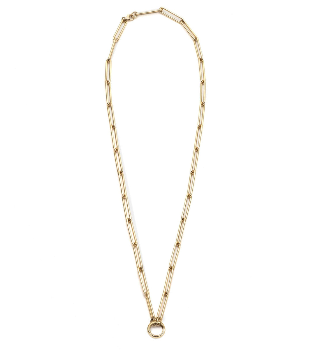 18K Yellow Gold Extended Open Clip Chain | FoundRae