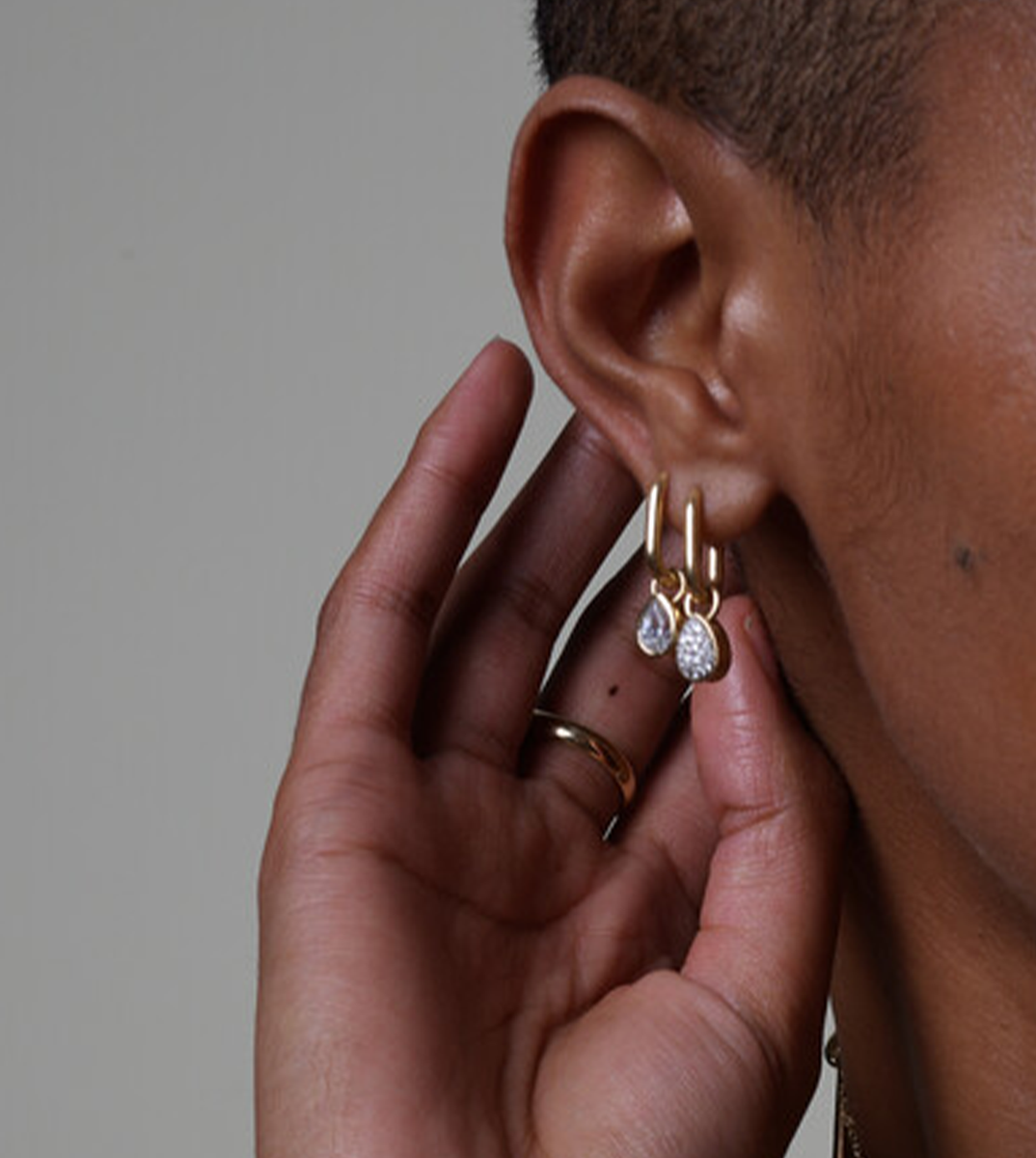 18K Yellow Gold Pave Pear - Forever & Always a Pair : Small Medallion ...